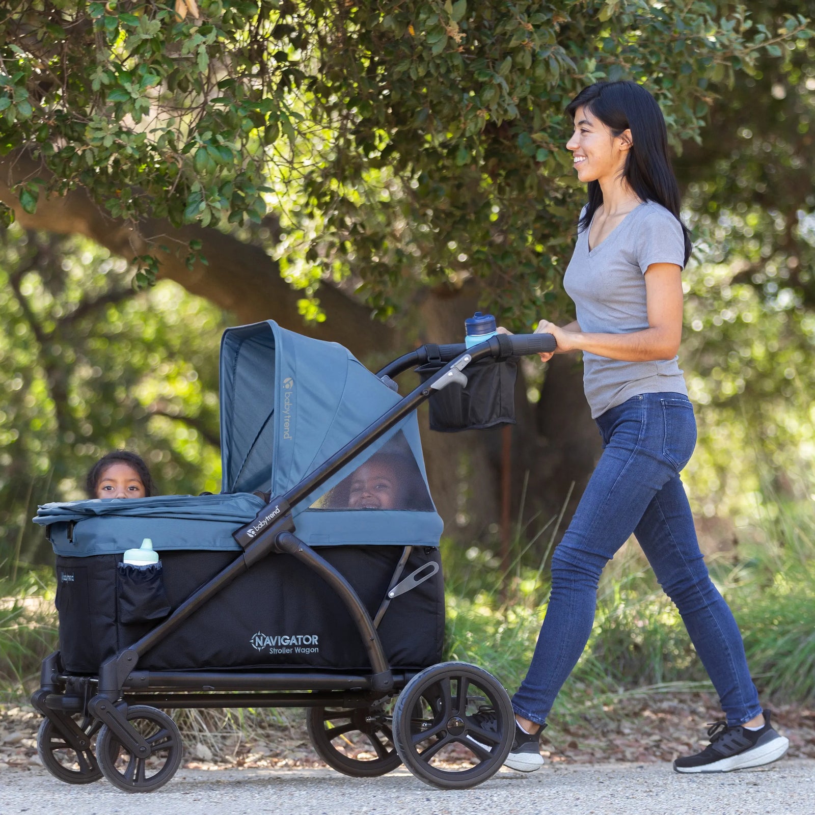 Navigator 2-in-1 Stroller Wagon - Built-In Seats w/ Canopies – Baby Trend